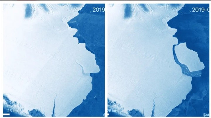 En la Antártica se desprendió iceberg diez veces más grande que Isla ...